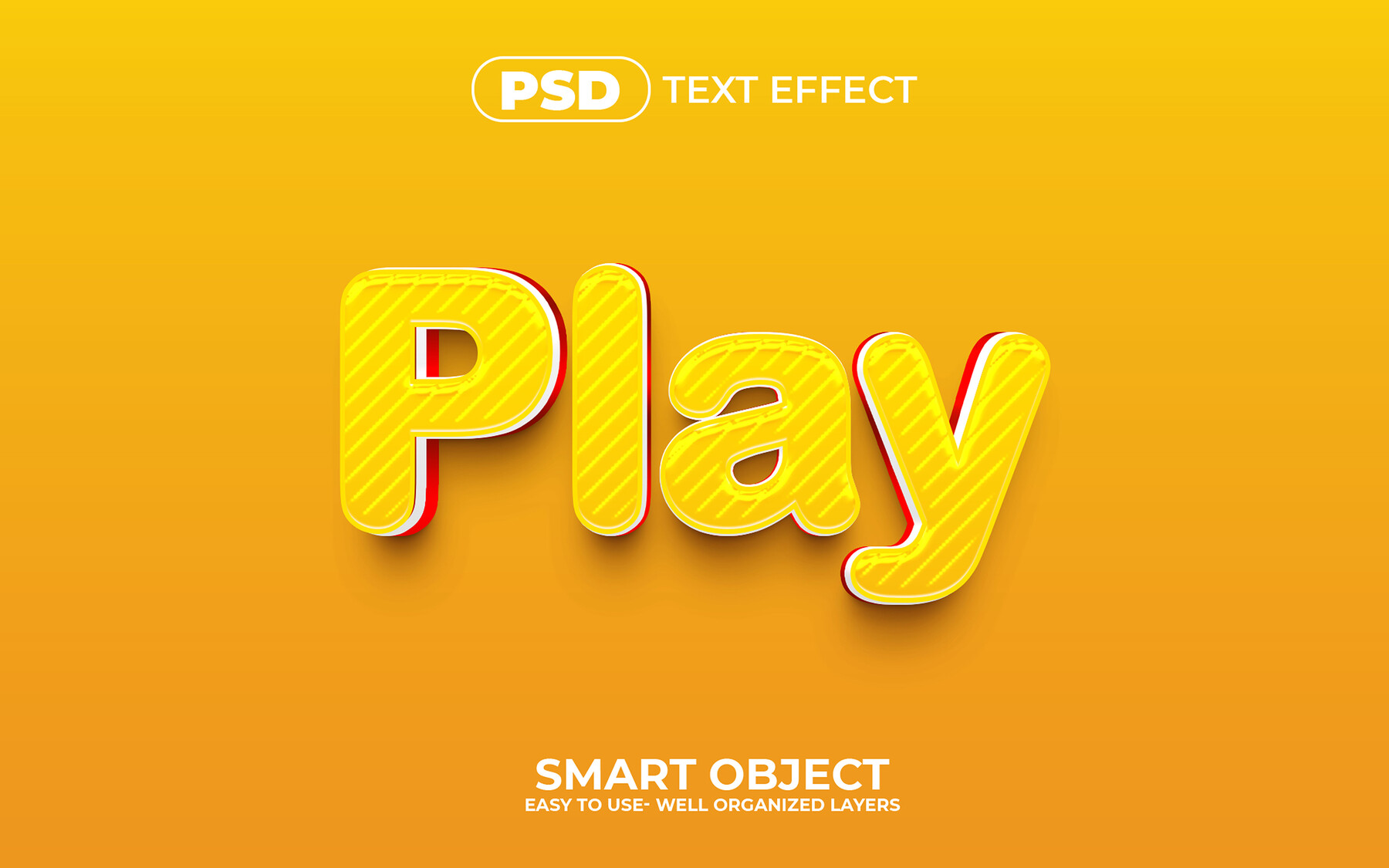 ArtStation - Play PSD fully editable text effect. Layer style PSD ...