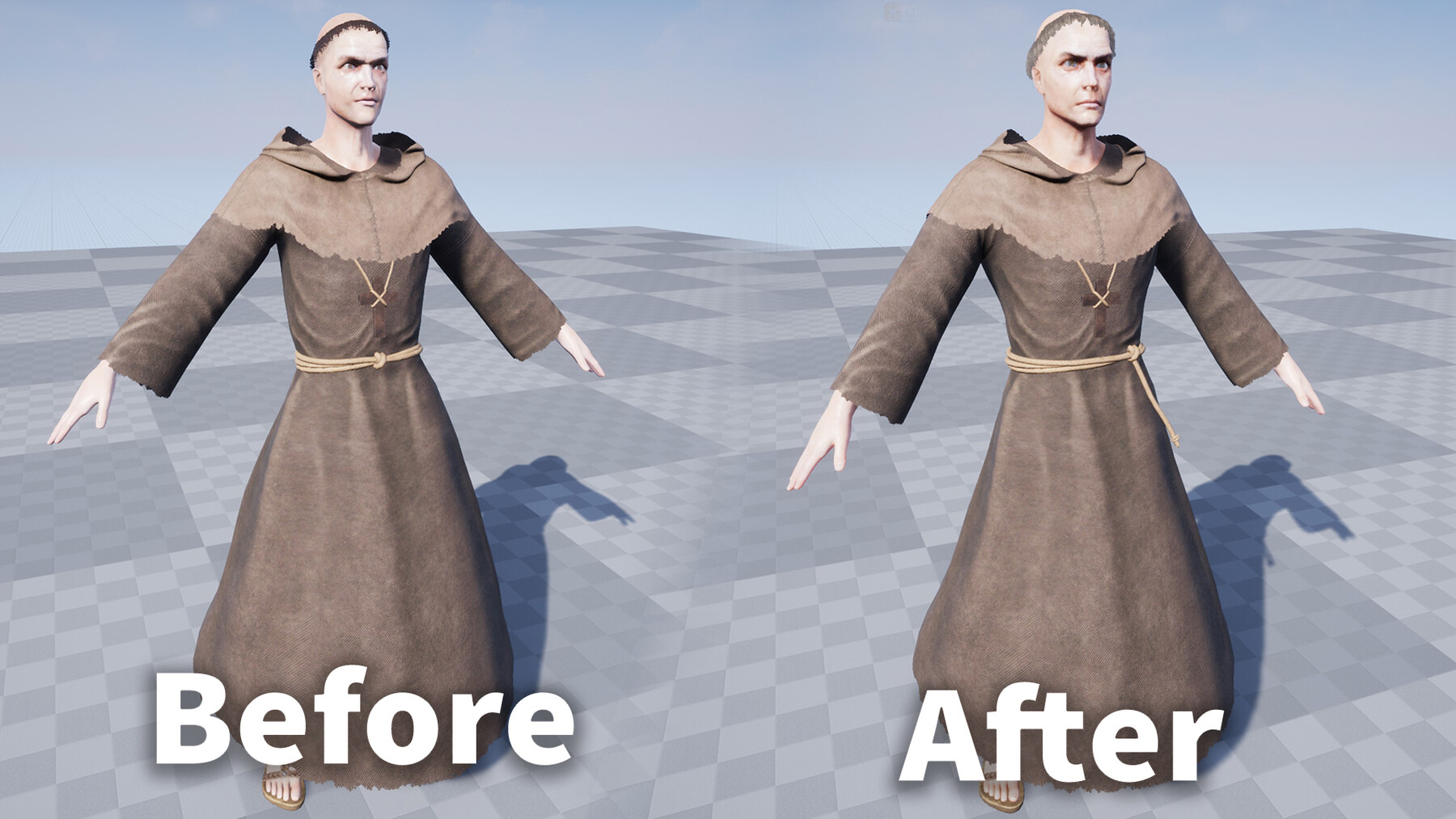 ArtStation - Medieval Monk | Game Assets