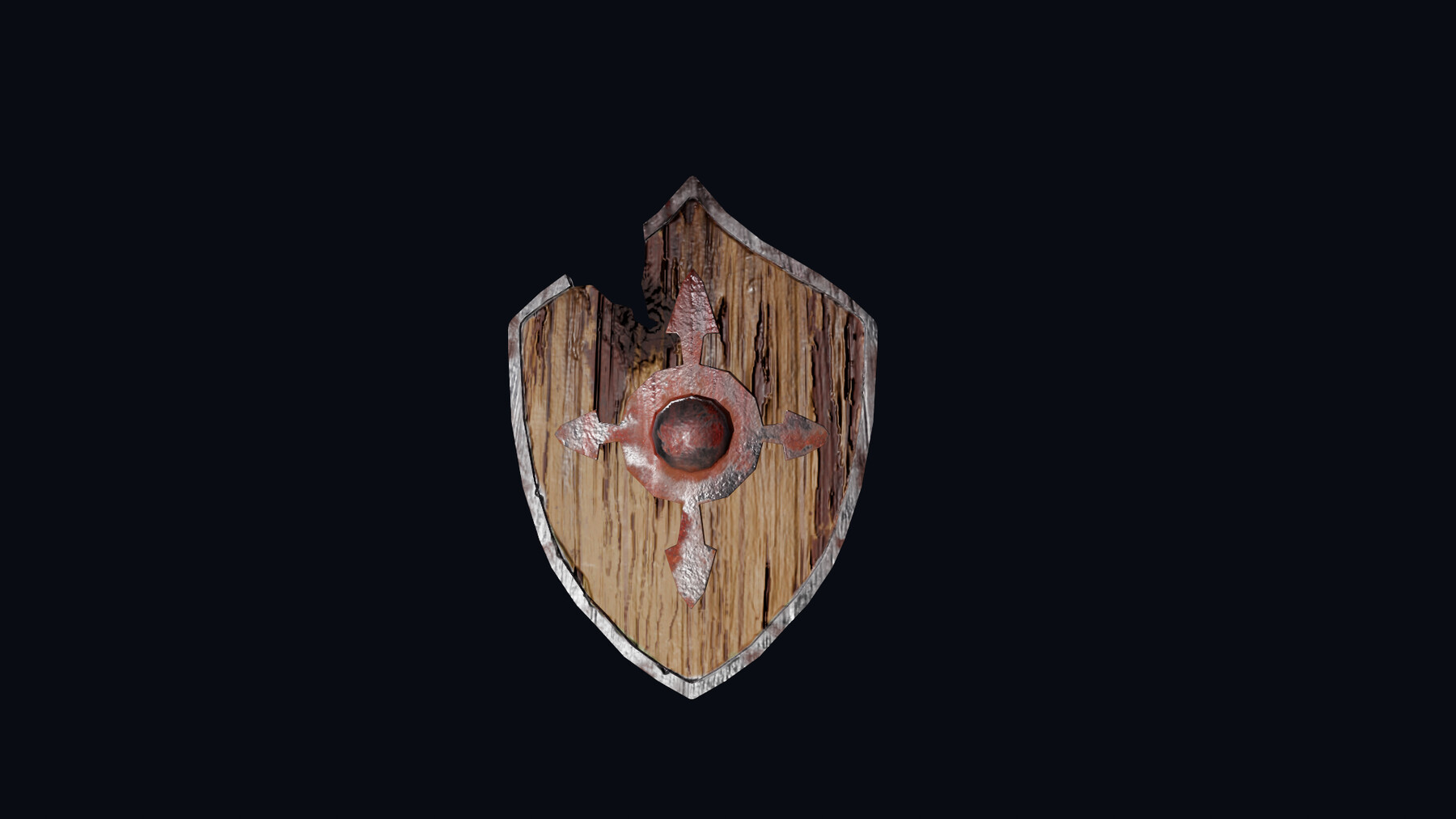 ArtStation - Old Medieval Shield + (Rusted Axe FREE!!) | Game Assets