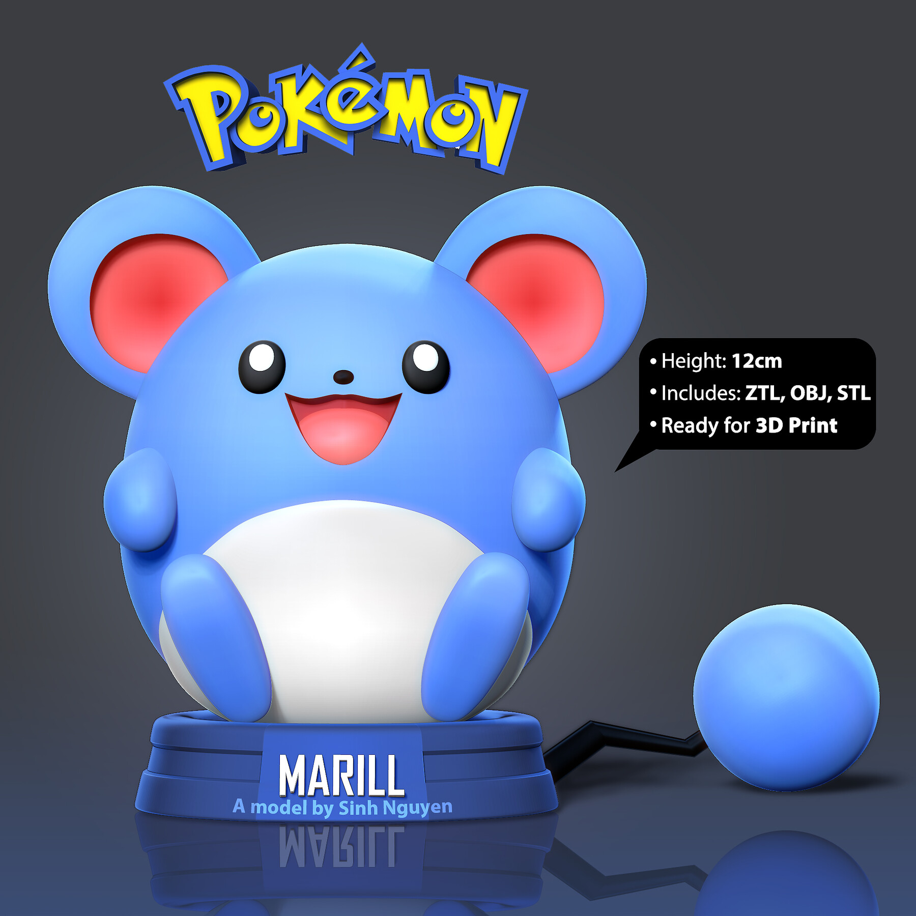 ArtStation - Marill - Pokemon Fanart | Resources