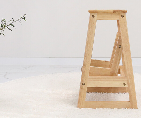 ArtStation - Solid wood 2-tier folding step stool | Resources