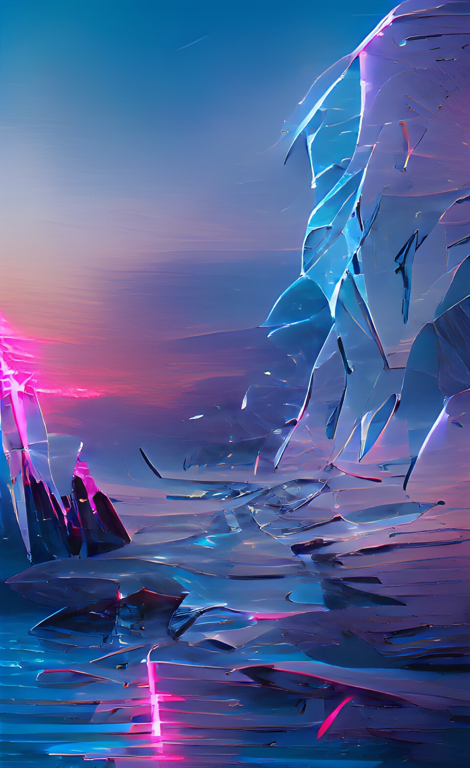 ArtStation - ice Edge Cracked Random Style 1000 image Pack | Game Assets