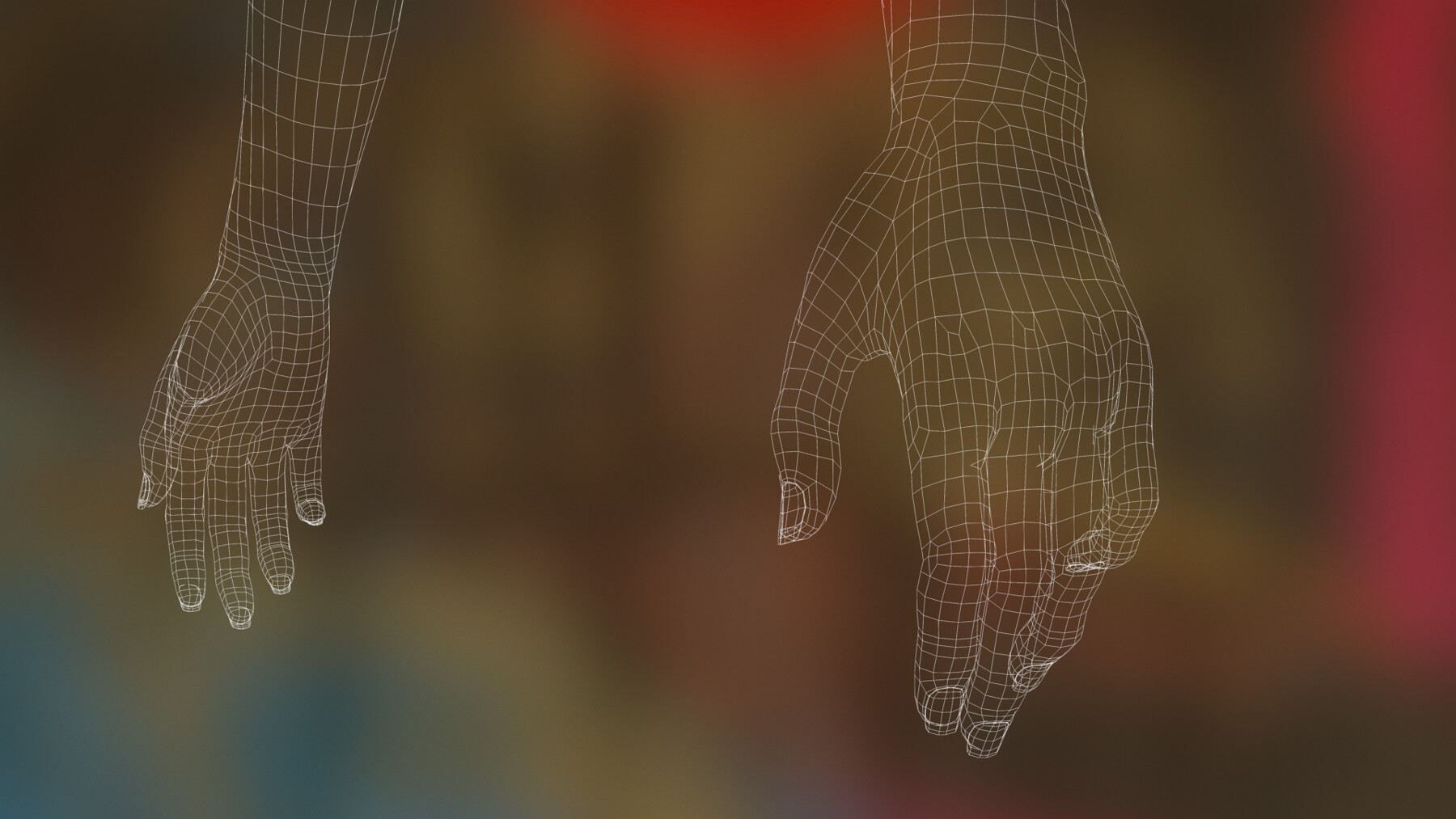 ArtStation - Realistic Woman Hands left right Low-poly 3D model High ...