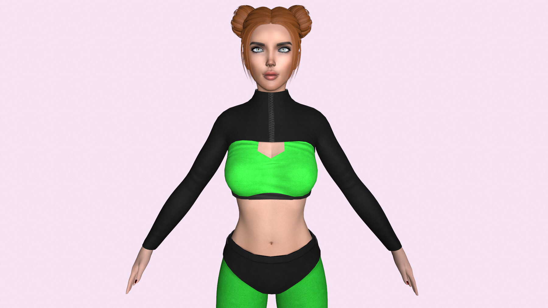 ArtStation - Maya Modular Girl 8 | Game Assets