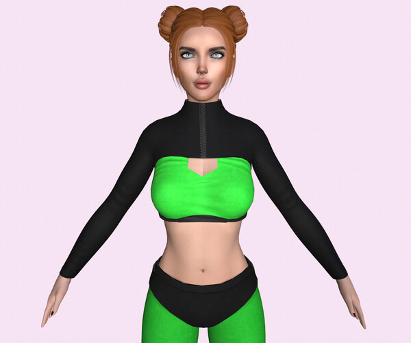 ArtStation - Maya Modular Girl 8 | Game Assets