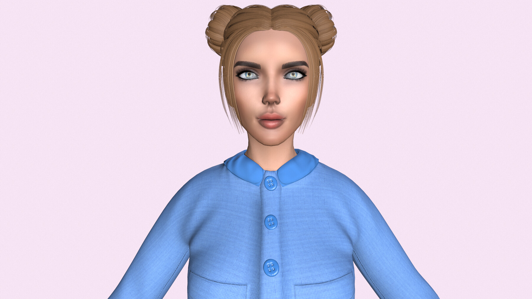 ArtStation - Maya Modular Girl 9 | Game Assets