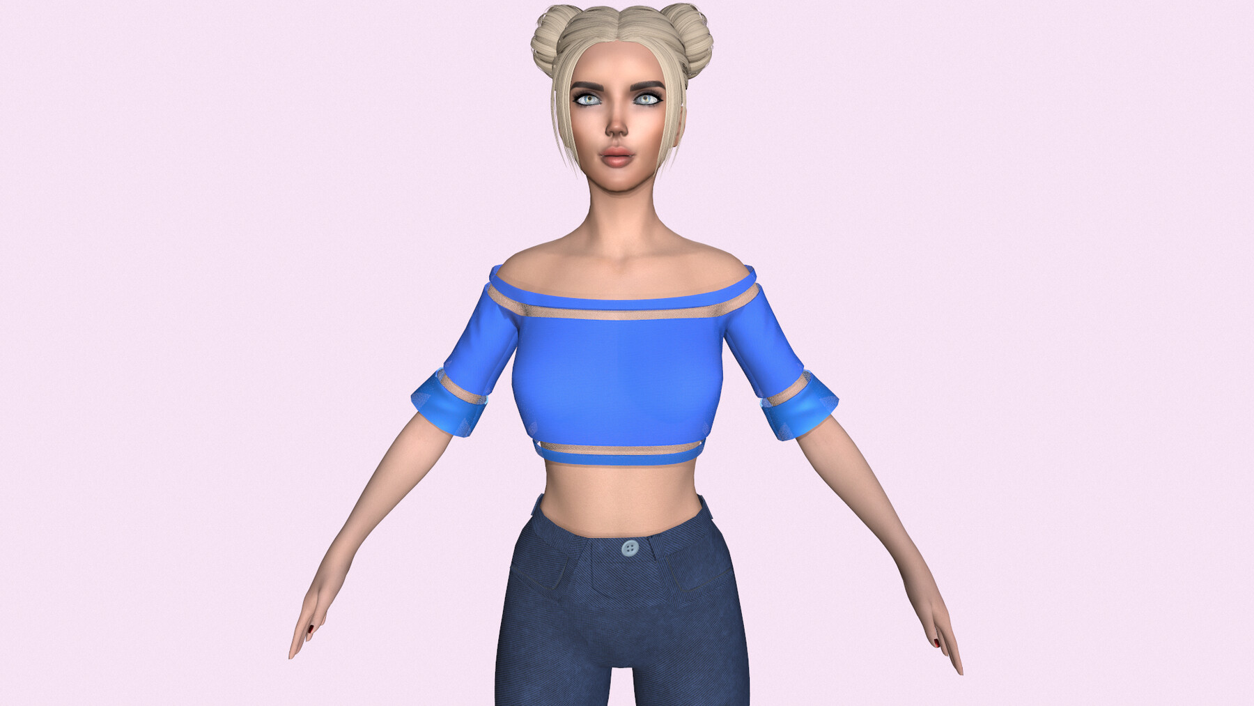 ArtStation - Maya Modular Girl 12 | Game Assets