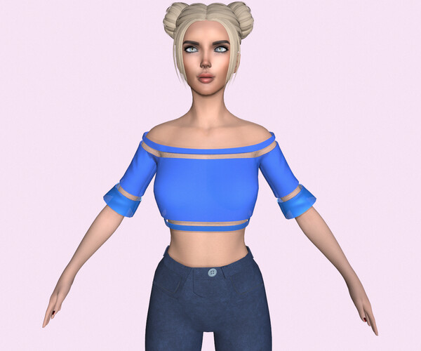 ArtStation - Maya Modular Girl 12 | Game Assets