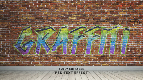 ArtStation - Graffiti PSD fully editable text effect. Layer style PSD ...