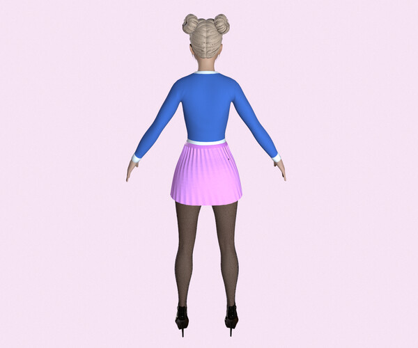 ArtStation - Maya Modular Girl 14 | Game Assets