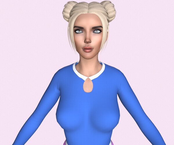 ArtStation - Maya Modular Girl 14 | Game Assets