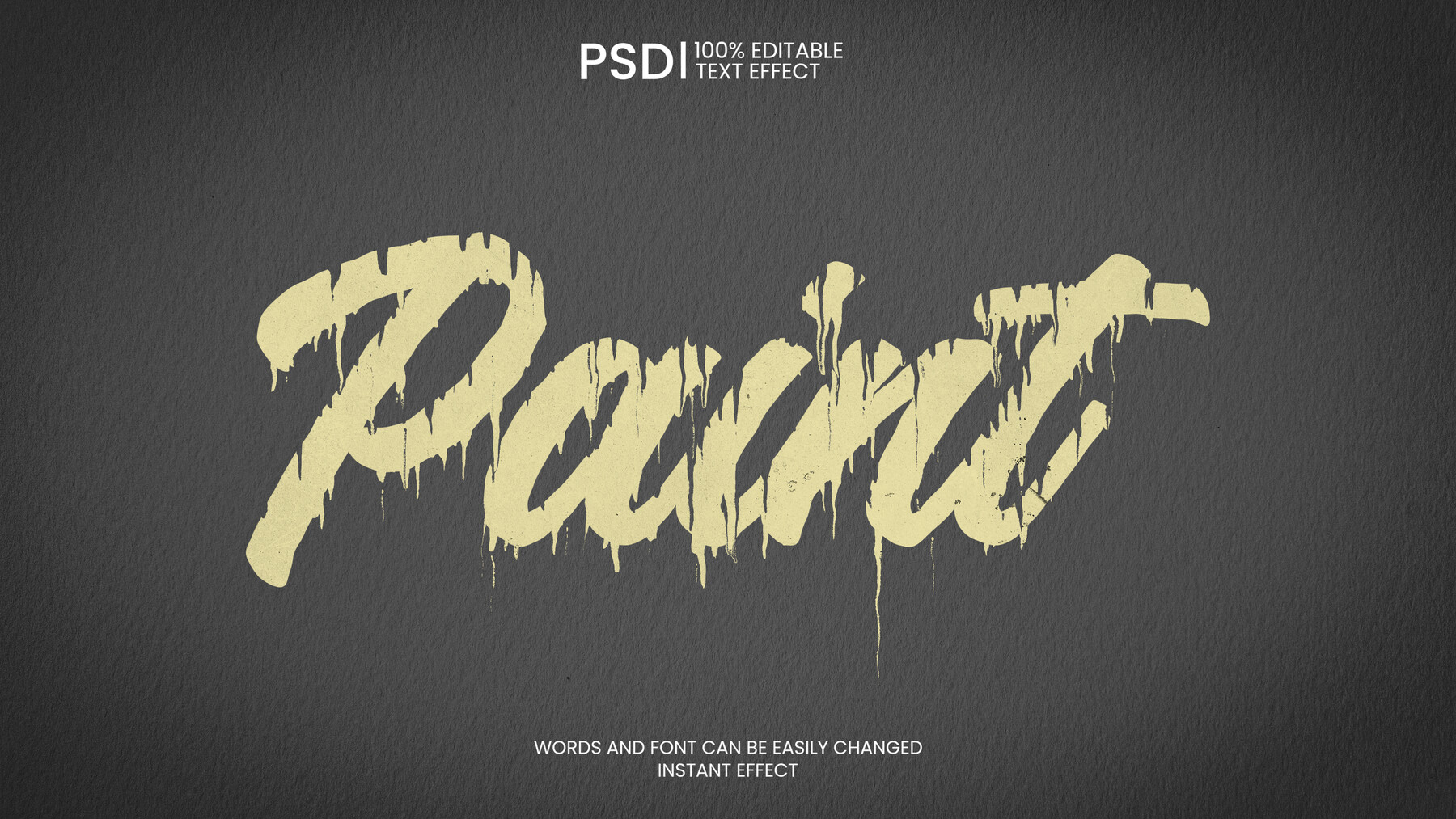 ArtStation - Paint PSD fully editable text effect. Layer style PSD ...