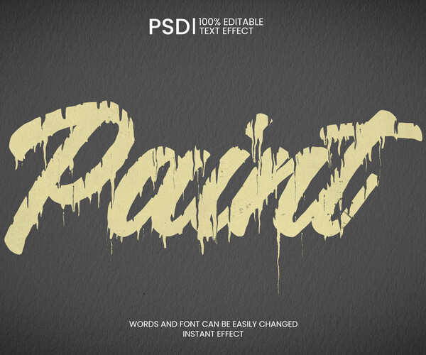 ArtStation - Paint PSD fully editable text effect. Layer style PSD ...