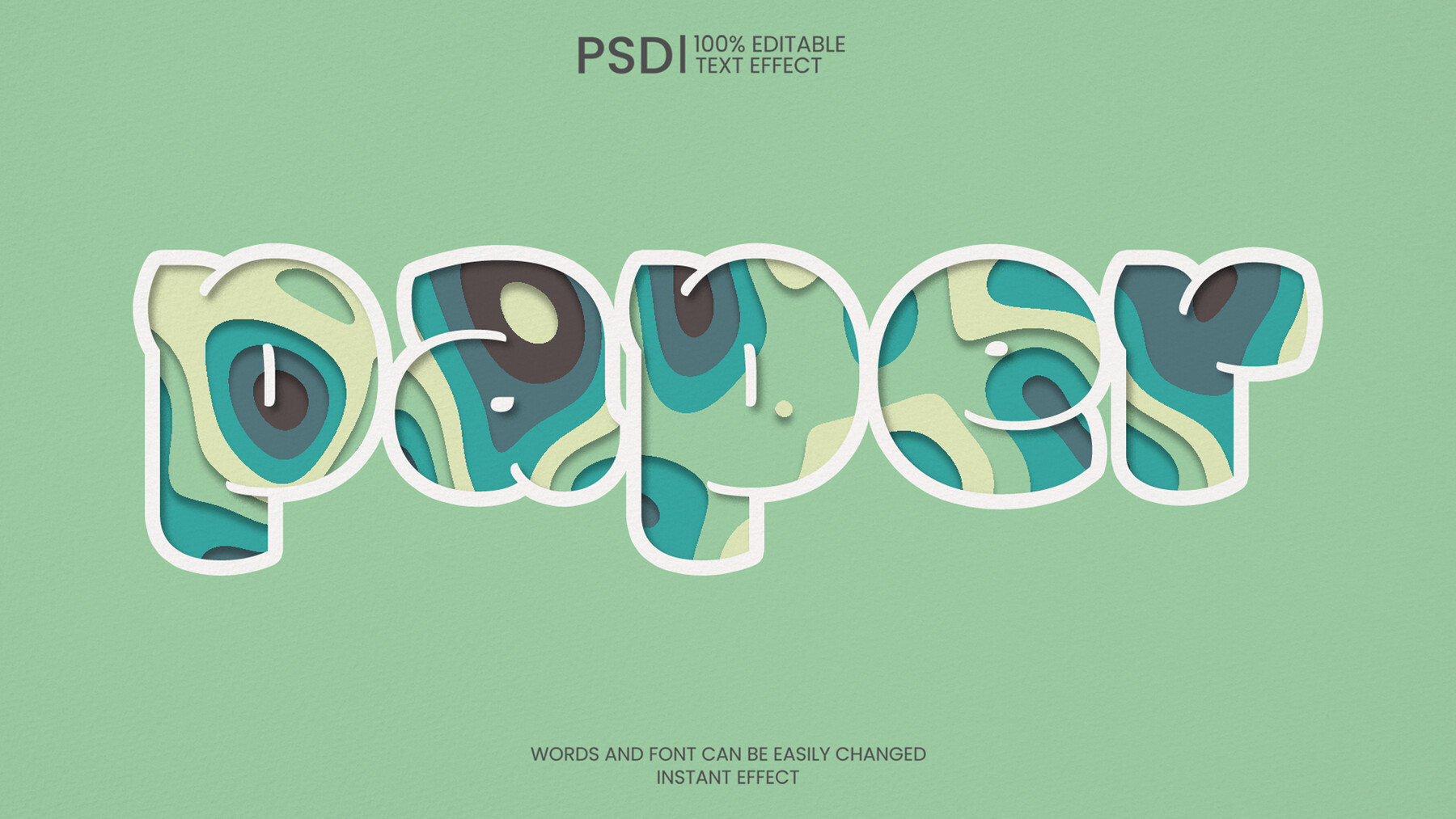 ArtStation - Paper PSD fully editable text effect. Layer style PSD ...
