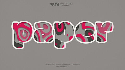 ArtStation - Paper PSD fully editable text effect. Layer style PSD ...