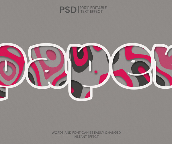 ArtStation - Paper PSD fully editable text effect. Layer style PSD ...