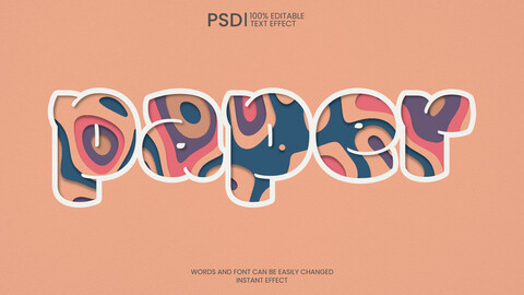 ArtStation - Paper PSD fully editable text effect. Layer style PSD ...