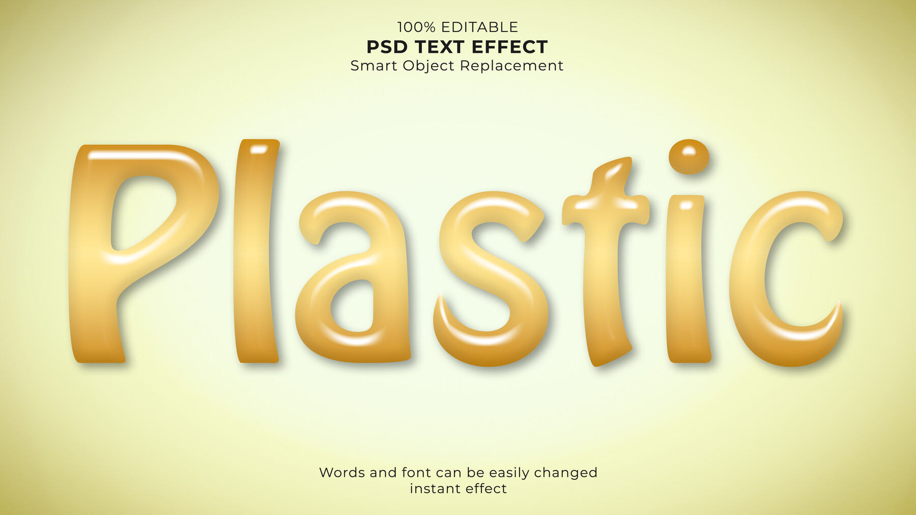 ArtStation - Plastic PSD fully editable text effect. Layer style PSD ...