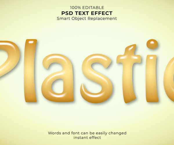 ArtStation - Plastic PSD fully editable text effect. Layer style PSD ...