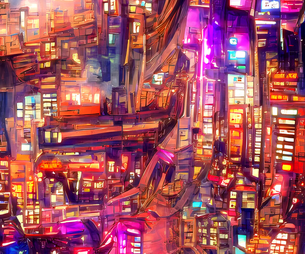 ArtStation - CyberPunk Mega city 340 texture pack | Artworks