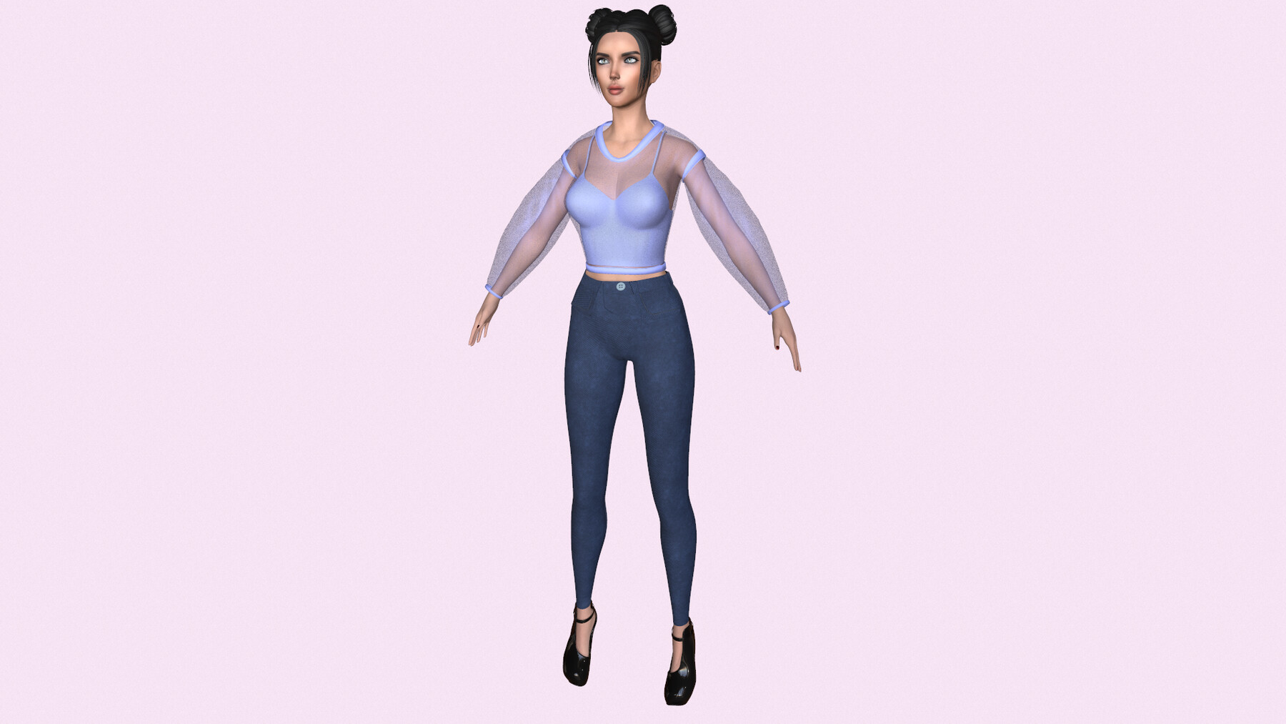 ArtStation - Maya Modular Girl 17 | Game Assets