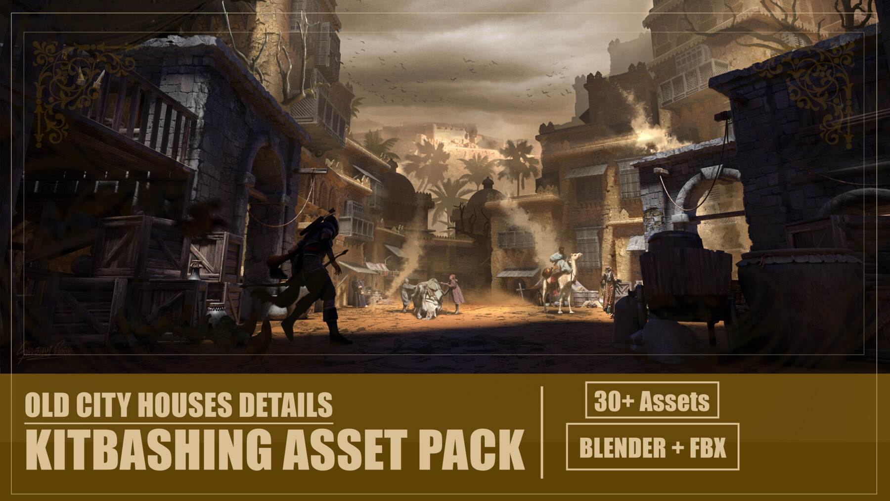 ArtStation - Old City Houses Details - Kitbashing Asset Pack | Resources