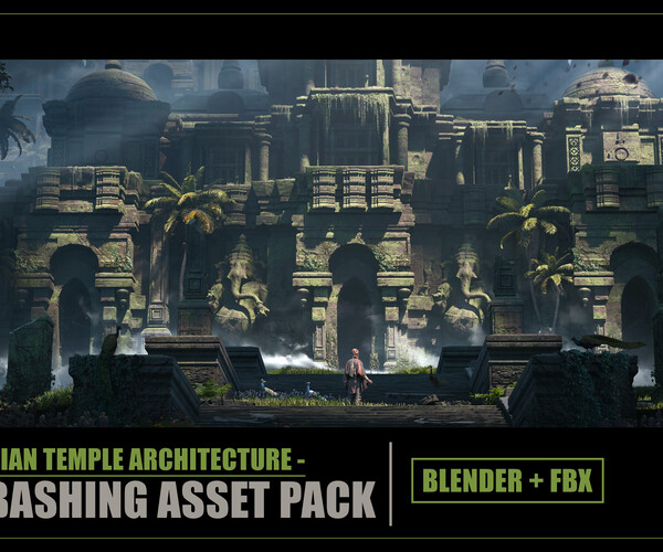 ArtStation - Ancient Indian Temple Architecture - 3D Kitbashing Asset Pack | Resources
