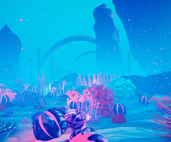 ArtStation - Stylized underwater coral reef environment | Game Assets