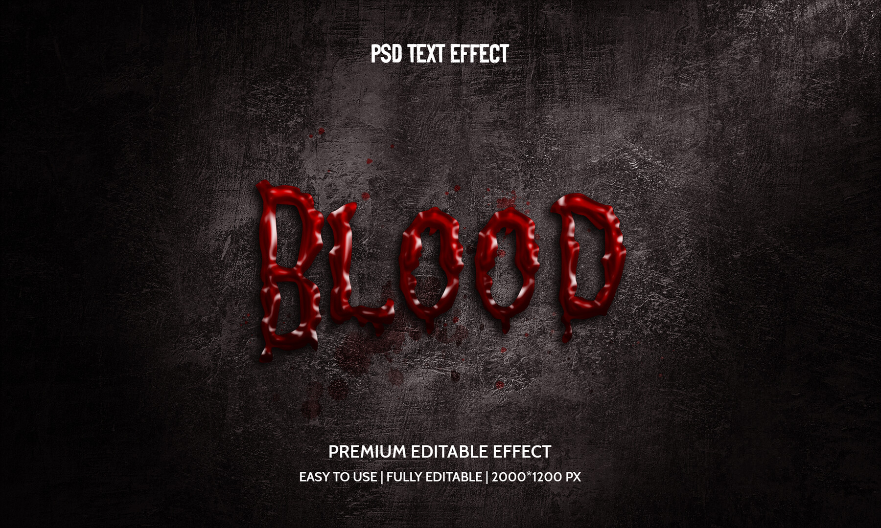 ArtStation - Blood PSD fully editable text effect. Layer style PSD ...