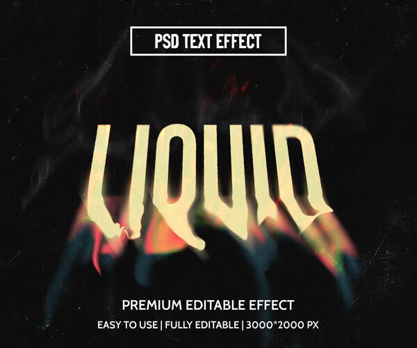 ArtStation - Liquid PSD fully editable text effect. Layer style PSD ...