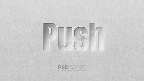 ArtStation - Push PSD fully editable text effect. Layer style PSD ...