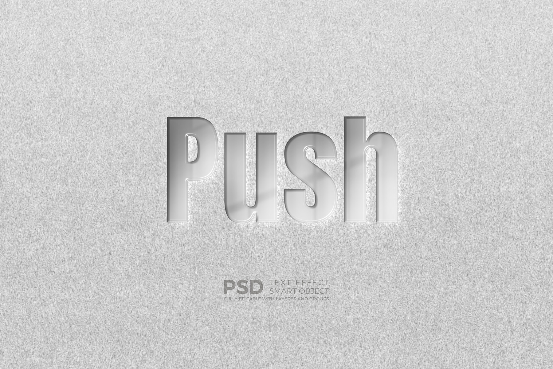ArtStation - Push PSD fully editable text effect. Layer style PSD ...