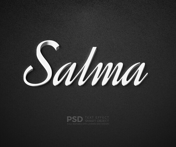 ArtStation - Salma PSD fully editable text effect. Layer style PSD ...