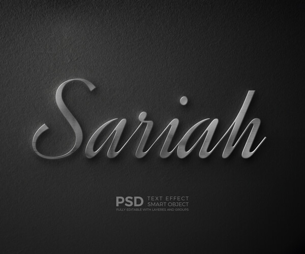 ArtStation - Sariah PSD fully editable text effect. Layer style PSD ...