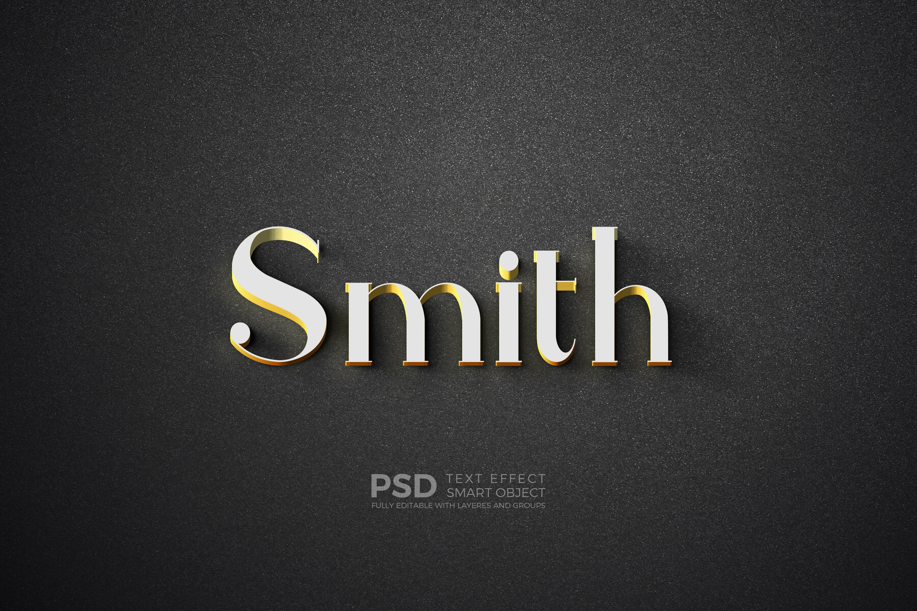 ArtStation - Smith PSD fully editable text effect. Layer style PSD ...