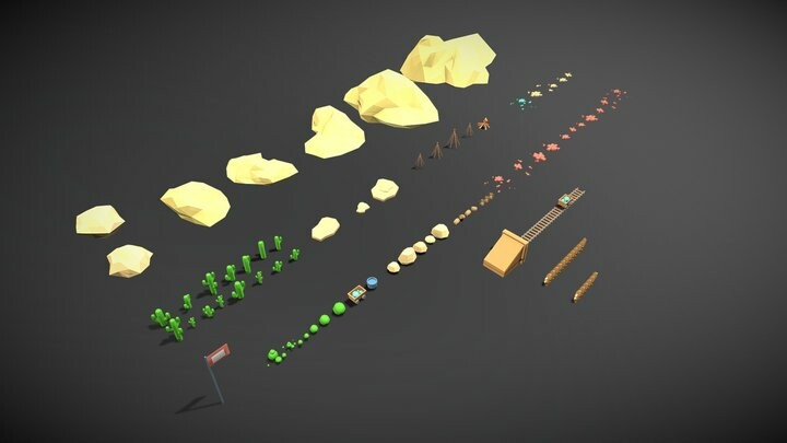 ArtStation - 3D Model - Environment - Desert Town | Game Assets