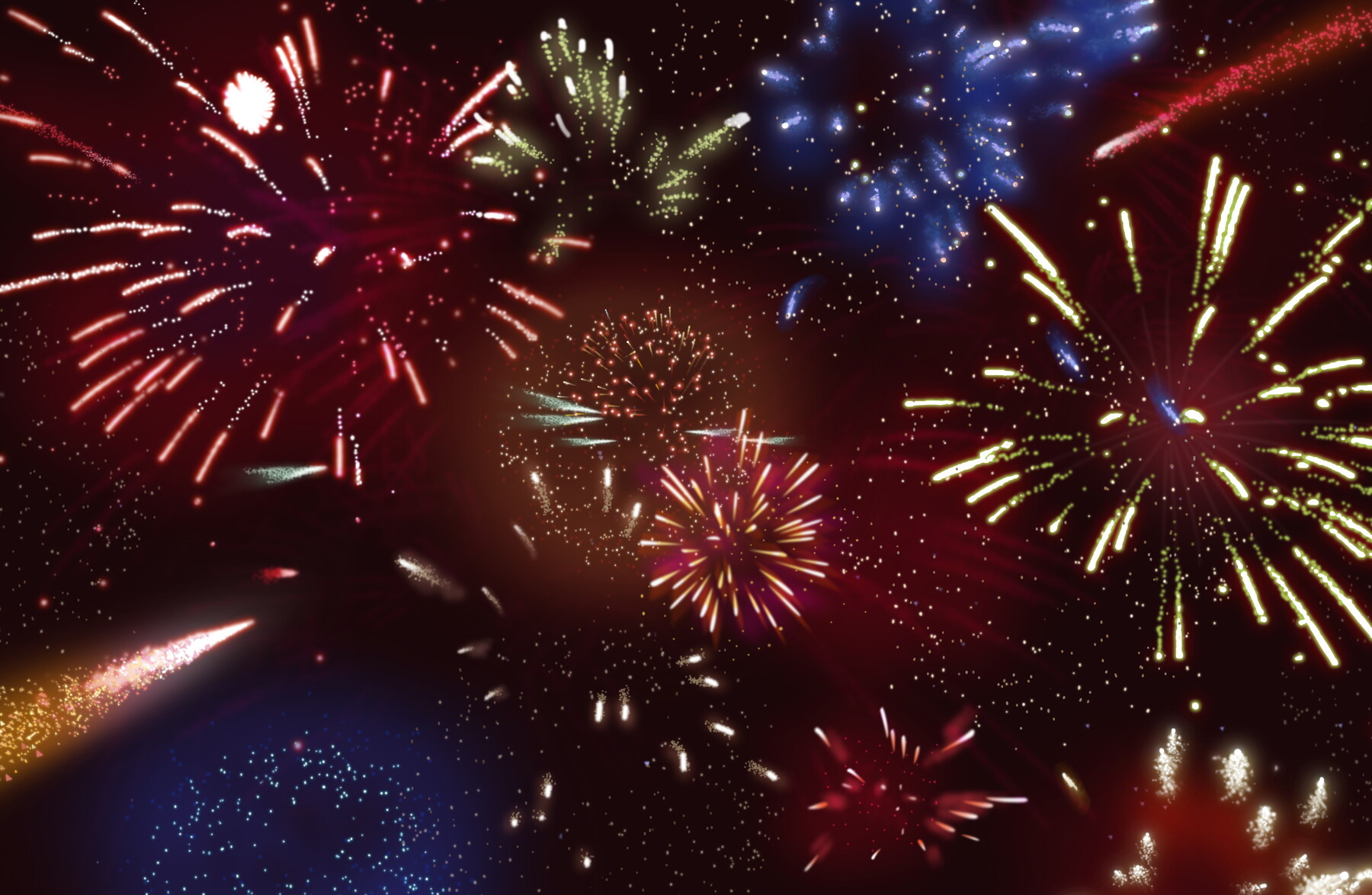 ArtStation - Realistic fireworks overlays, Fireworks Backdrops PSD ...