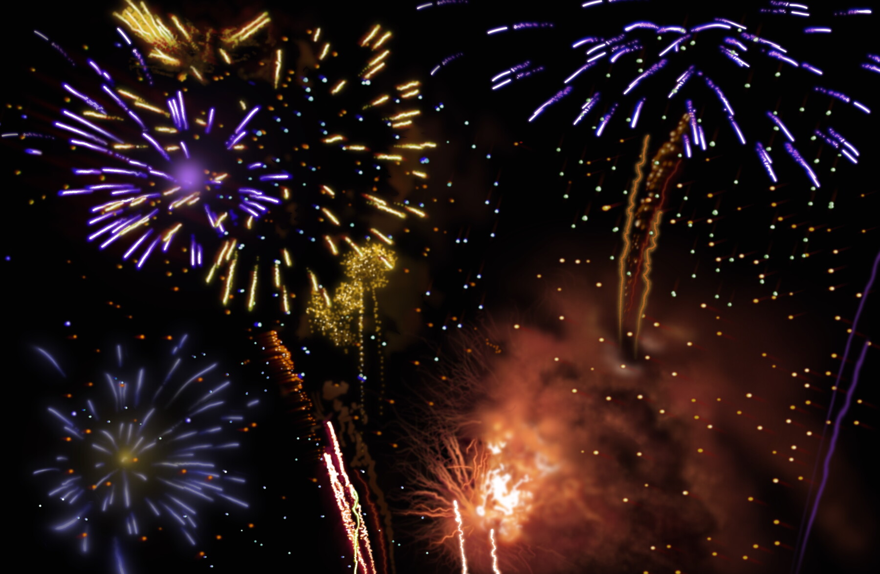 ArtStation - Realistic fireworks overlays, Fireworks Backdrops PSD ...