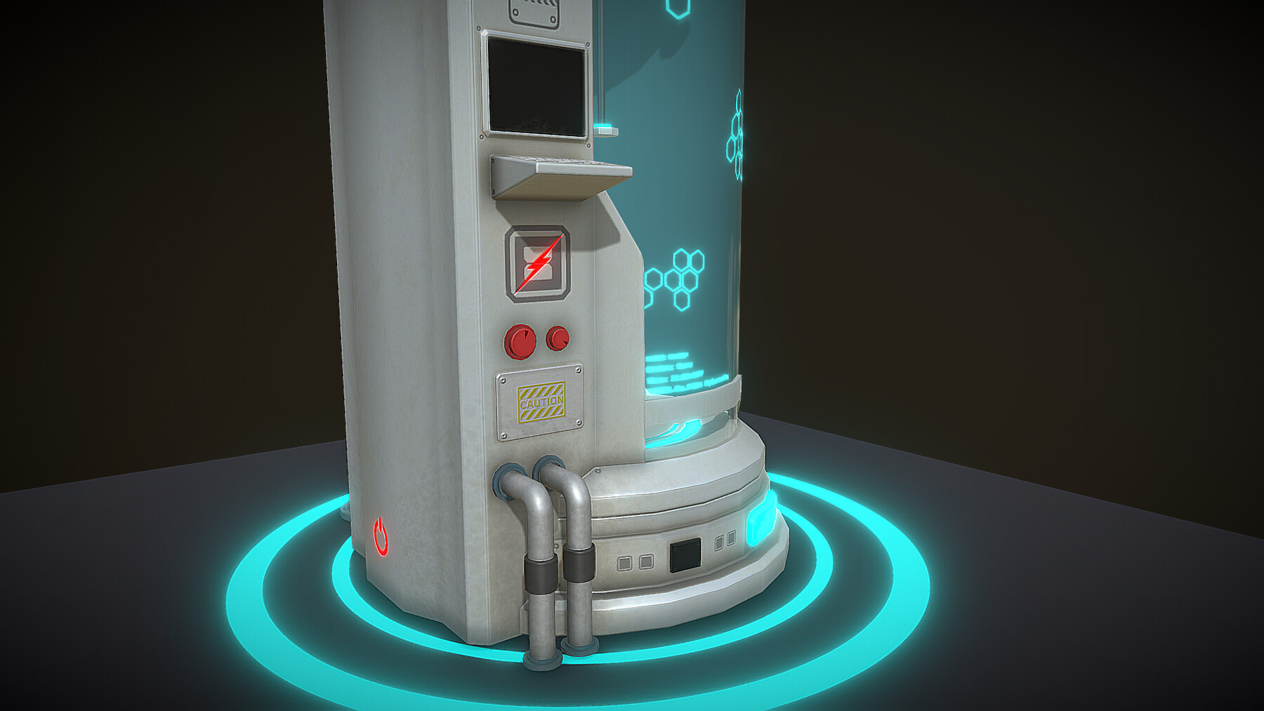 ArtStation - Low-poly Sci-fi Laboratory Capsule | Game Assets