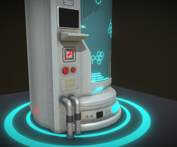 ArtStation - Low-poly Sci-fi Laboratory Capsule | Game Assets