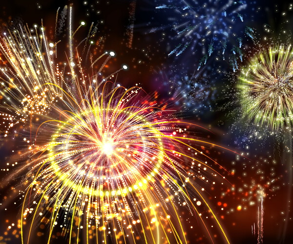 ArtStation - Realistic fireworks overlays, Fireworks Backdrops PSD ...