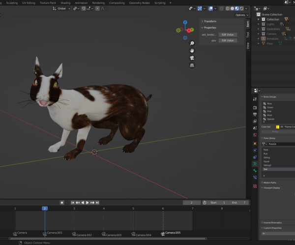 ArtStation - Fur Rabbit Gray V04 Rigged and Animation | Game Assets