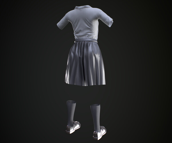 ArtStation - School Girl Uniform | Game Assets