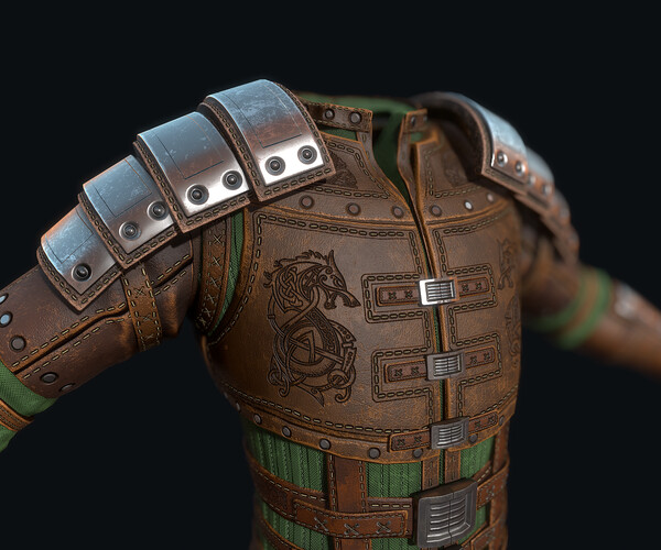 ArtStation - Light leather Armor | Game Assets