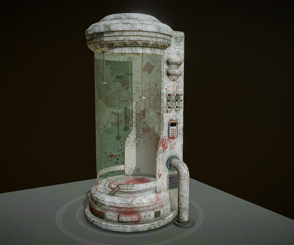 ArtStation - Sci-fi Old Laboratory Capsule | Game Assets