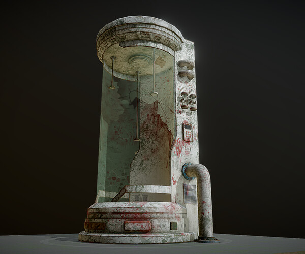 ArtStation - Sci-fi Old Laboratory Capsule | Game Assets