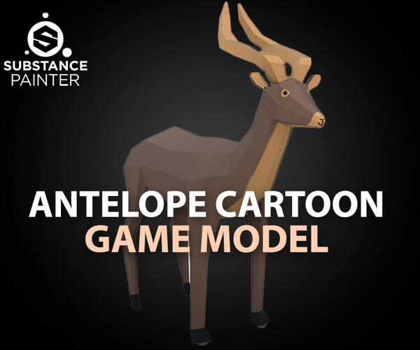ArtStation - Antelope Cartoon | Game Assets