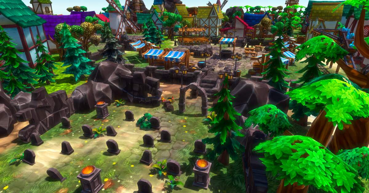 ArtStation - Stylized Fantasy Village | Game Assets