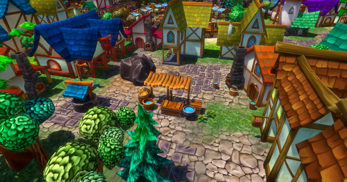 ArtStation - Stylized Fantasy Village | Game Assets