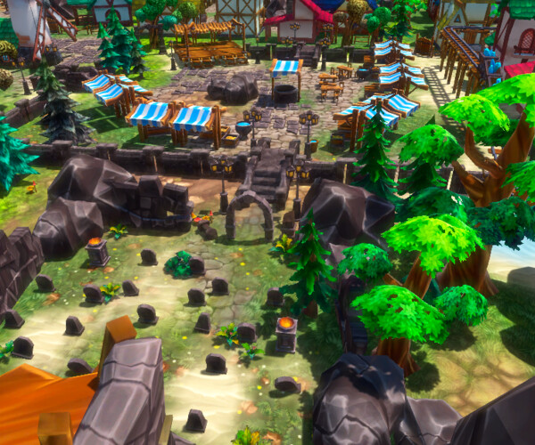 ArtStation - Stylized Fantasy Village | Game Assets